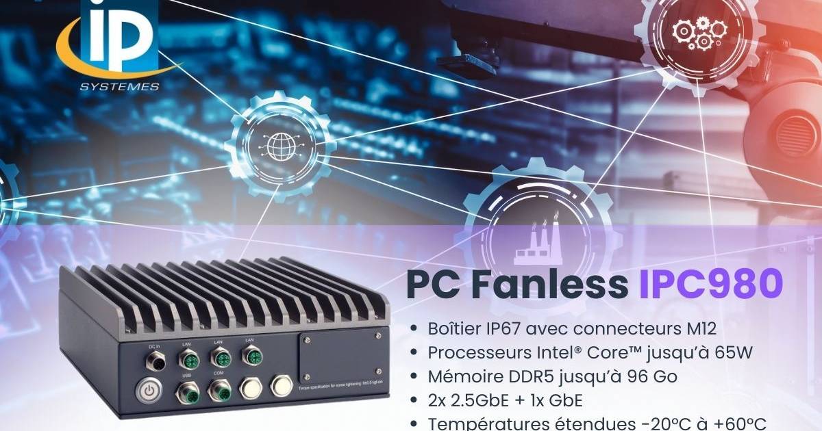 Lancement PC Fanless IPC980 IP67 Axiomtek